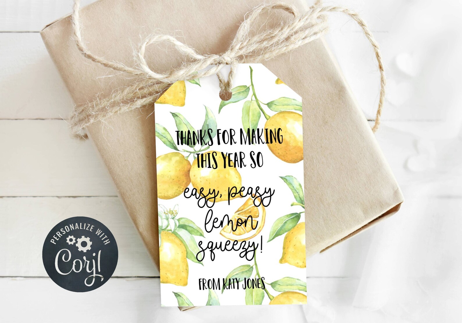 Printable Lemons Teacher Appreciation Tag Template End of - Etsy