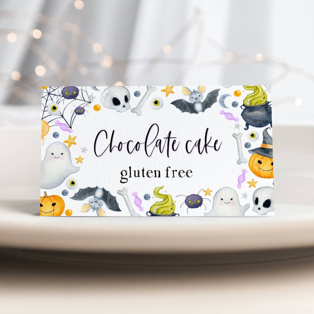 Spooky One Birthday Food Label Template, Printable Halloween First ...