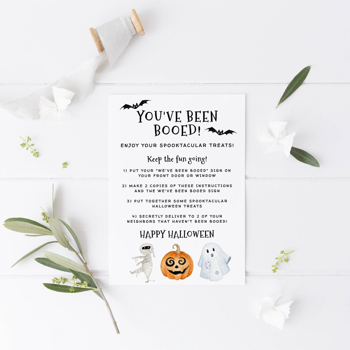 Editable Halloween You've Been Booed Sign Template - Etsy
