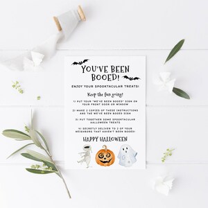 Editable Halloween You've Been Booed Sign Template, Printable We've ...