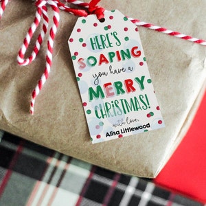 Soapin You Have A Merry Christmas Gift Tag Template, Printable Holiday ...