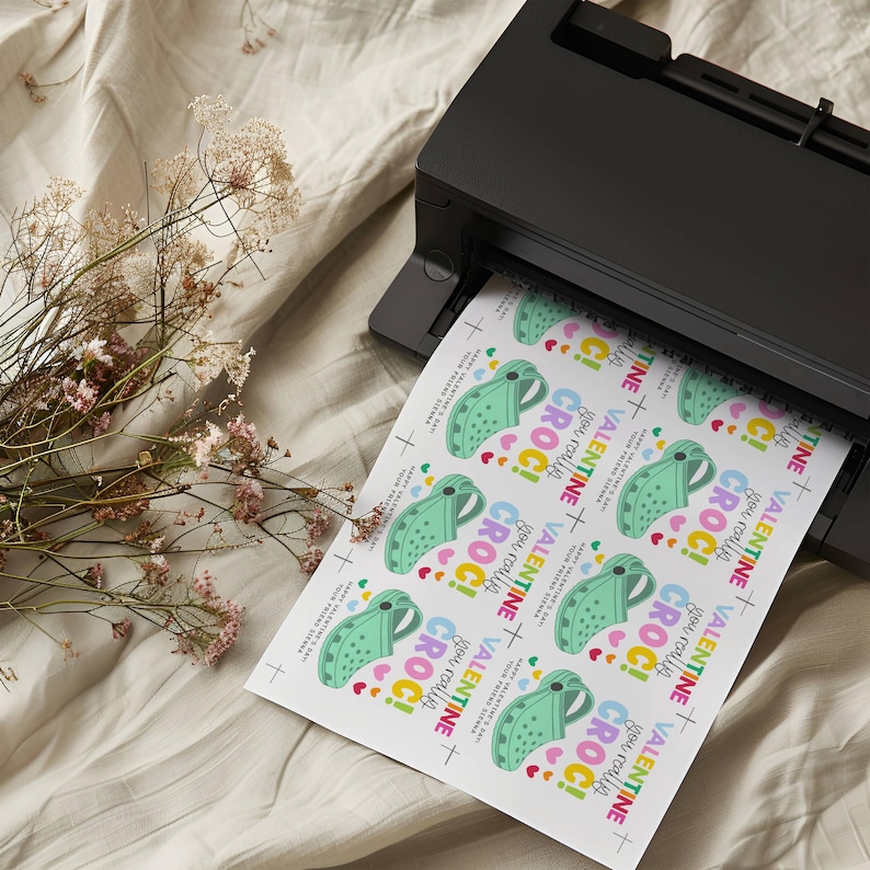 You Croc Valentine's Day Card Template, Printable Show Charm Pin ...