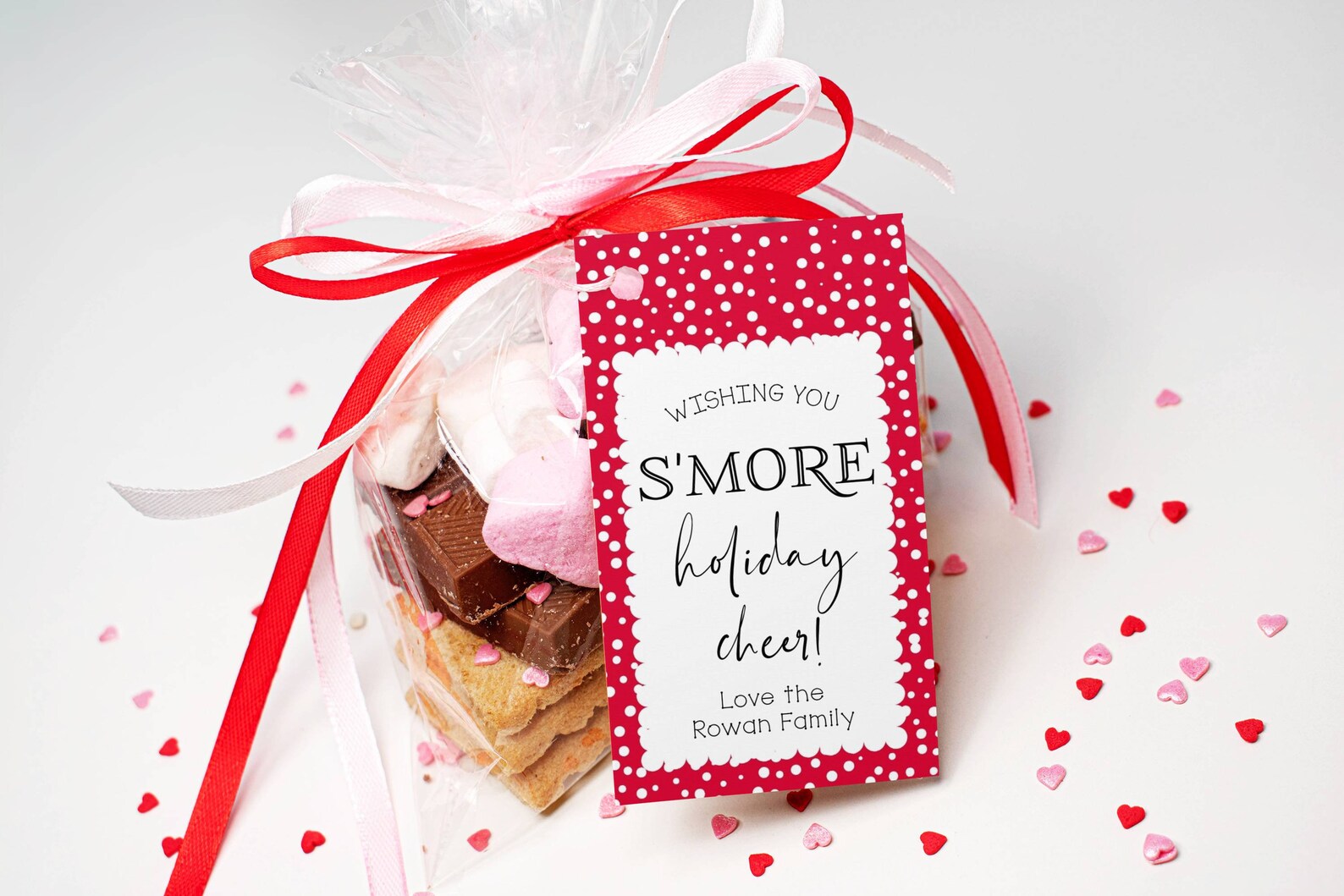 S'mores Christmas Gift Tag Template Printable Holiday | Etsy