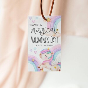 Unicorn Valentine's Day Gift Tag Template, Printable Have A Magical ...