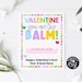 Lip Balm Valentine's Day Card Template, Printable You're the Balm ...