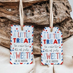 Editable A Little Treat to Make the 4th of July Sweet Gift Tag Template ...