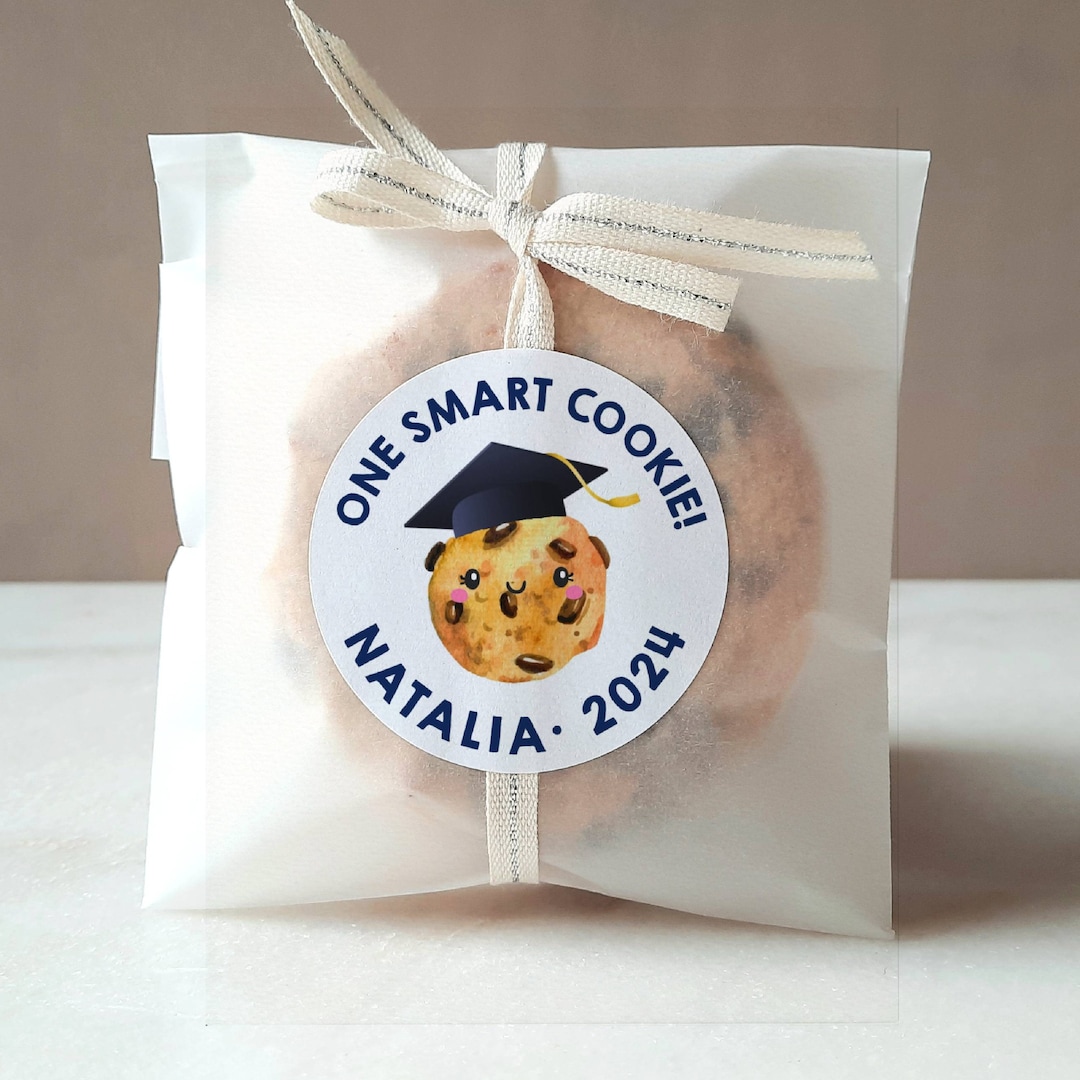 Printable Graduation One Smart Cookie Sticker Template, Editable Cute ...