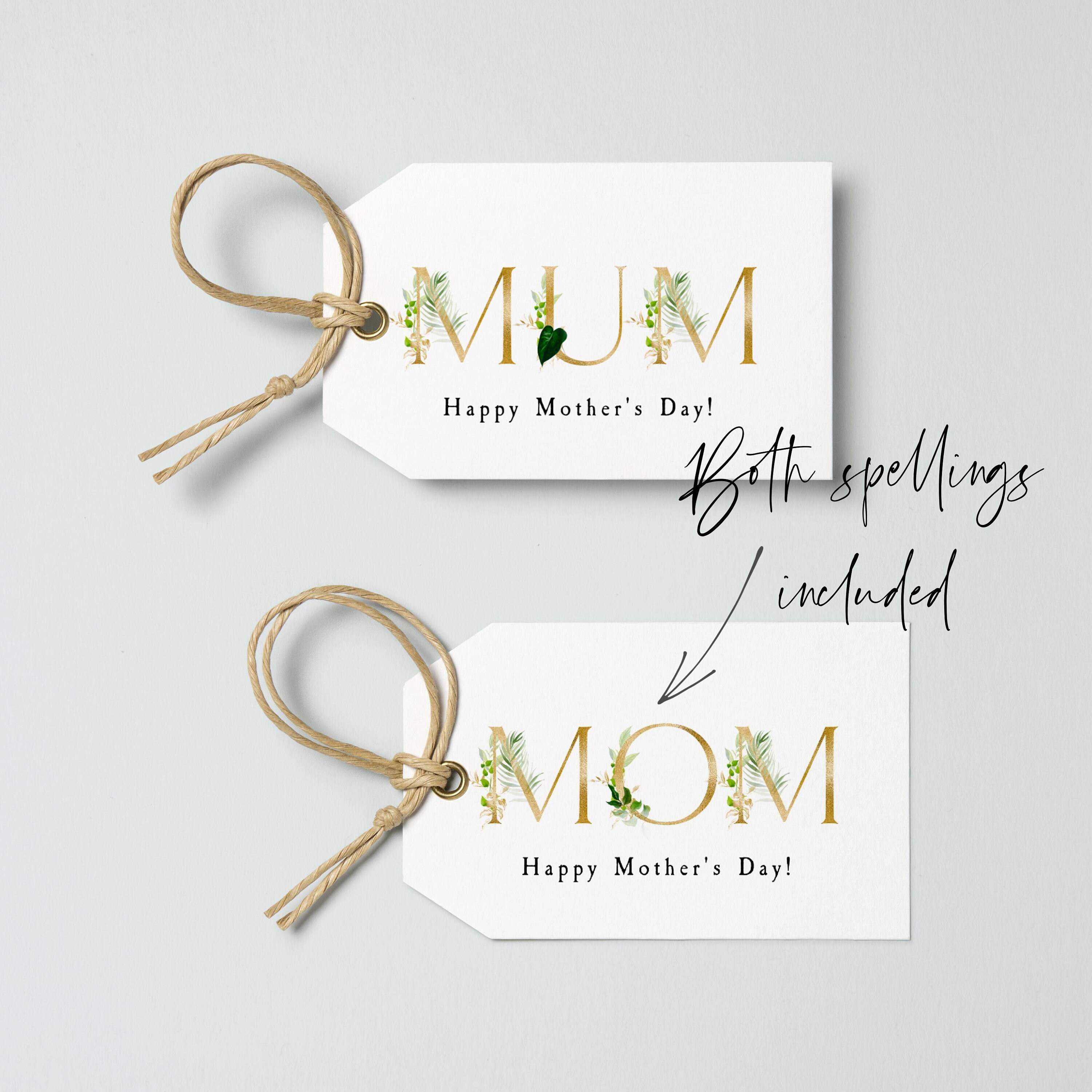 Printable Mother's Day Letters Tag Template Mom Tag Mum - Etsy