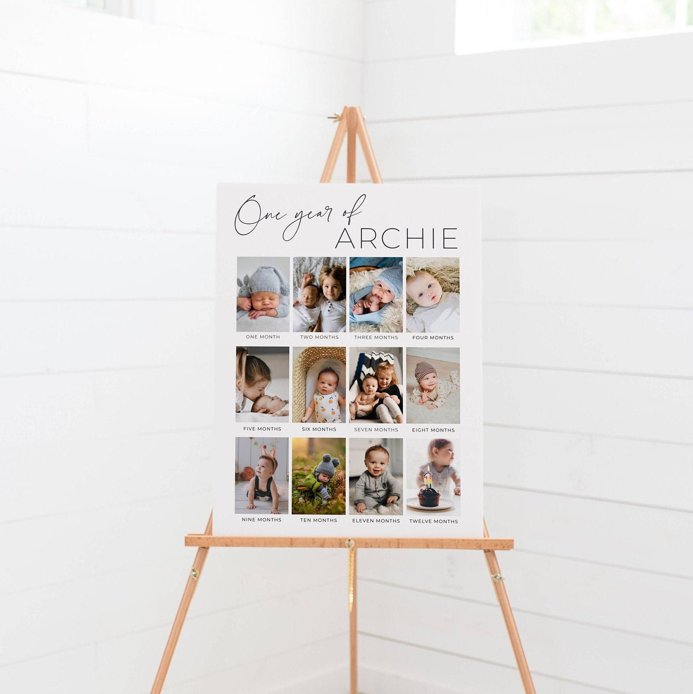 Printable Baby's First Year Poster Template Modern 1st - Etsy Australia