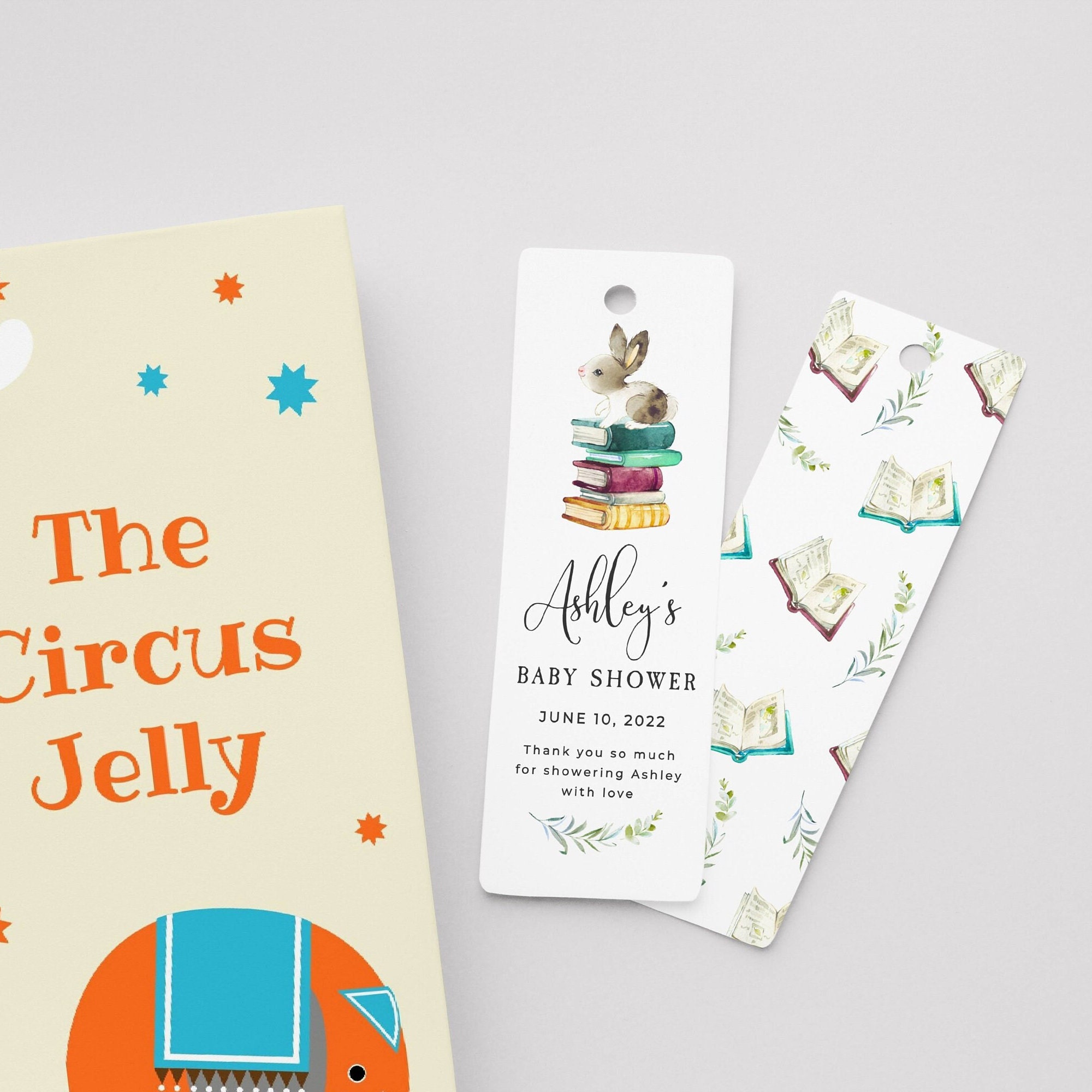 Storybook Baby Shower Bookmark Template Printable Book Themed - Etsy