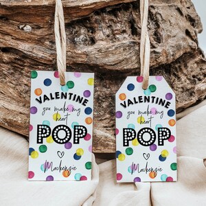 Valentine's Day Pop It Gift Tag Template, Printable You Make My Heart ...