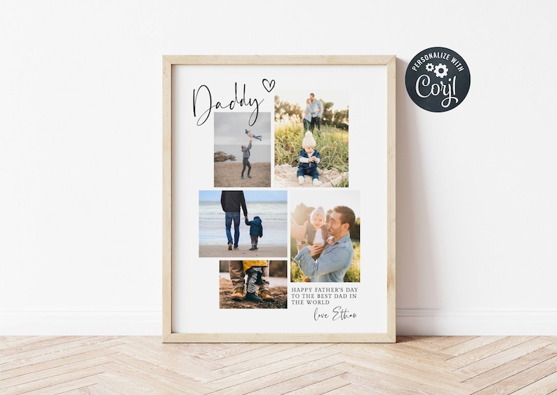 Father's Day Photo Gift Template Printable Dad Birthday - Etsy