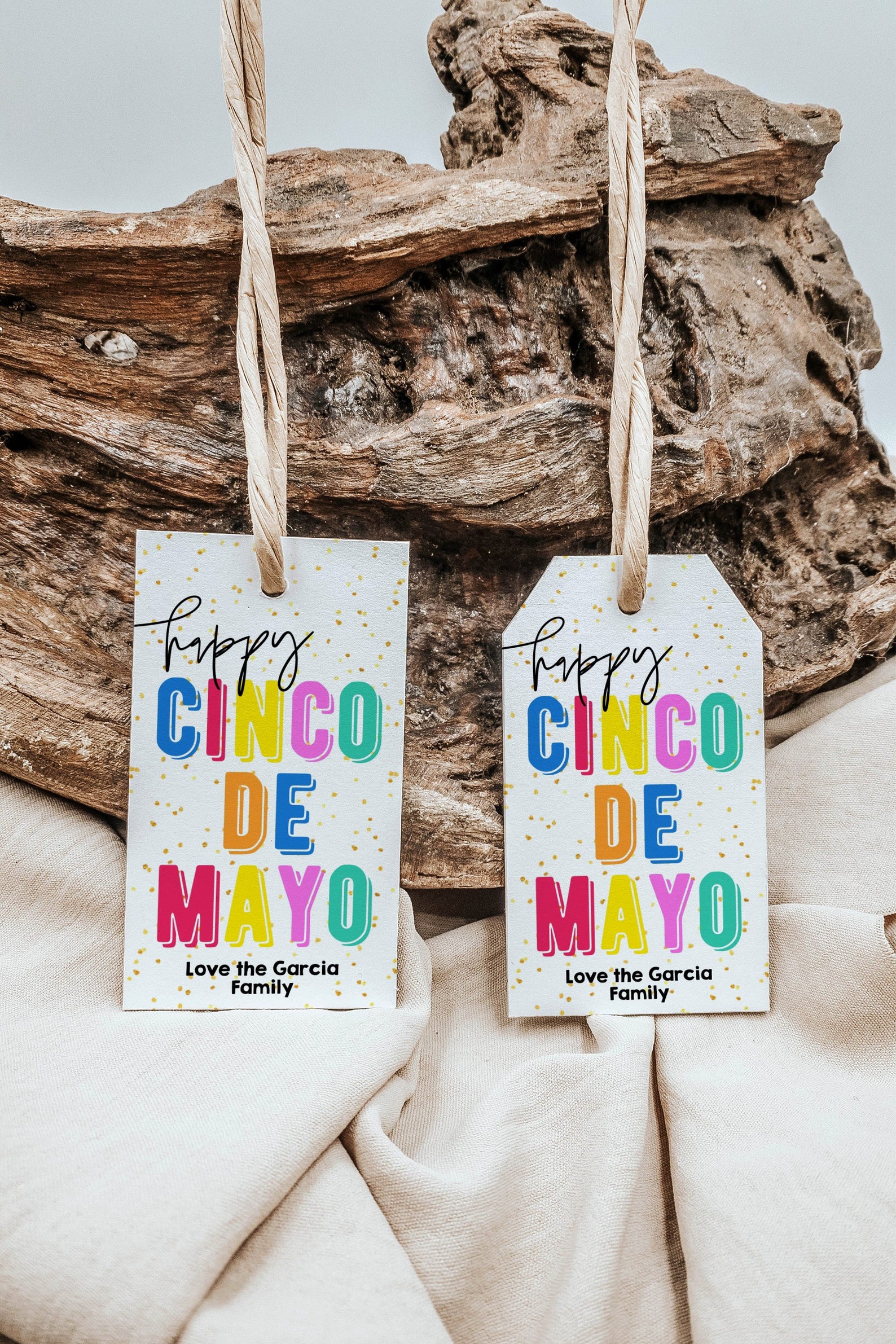 Happy Cinco De Mayo Gift Tag Template, Printable 5th of May Favor Tags ...