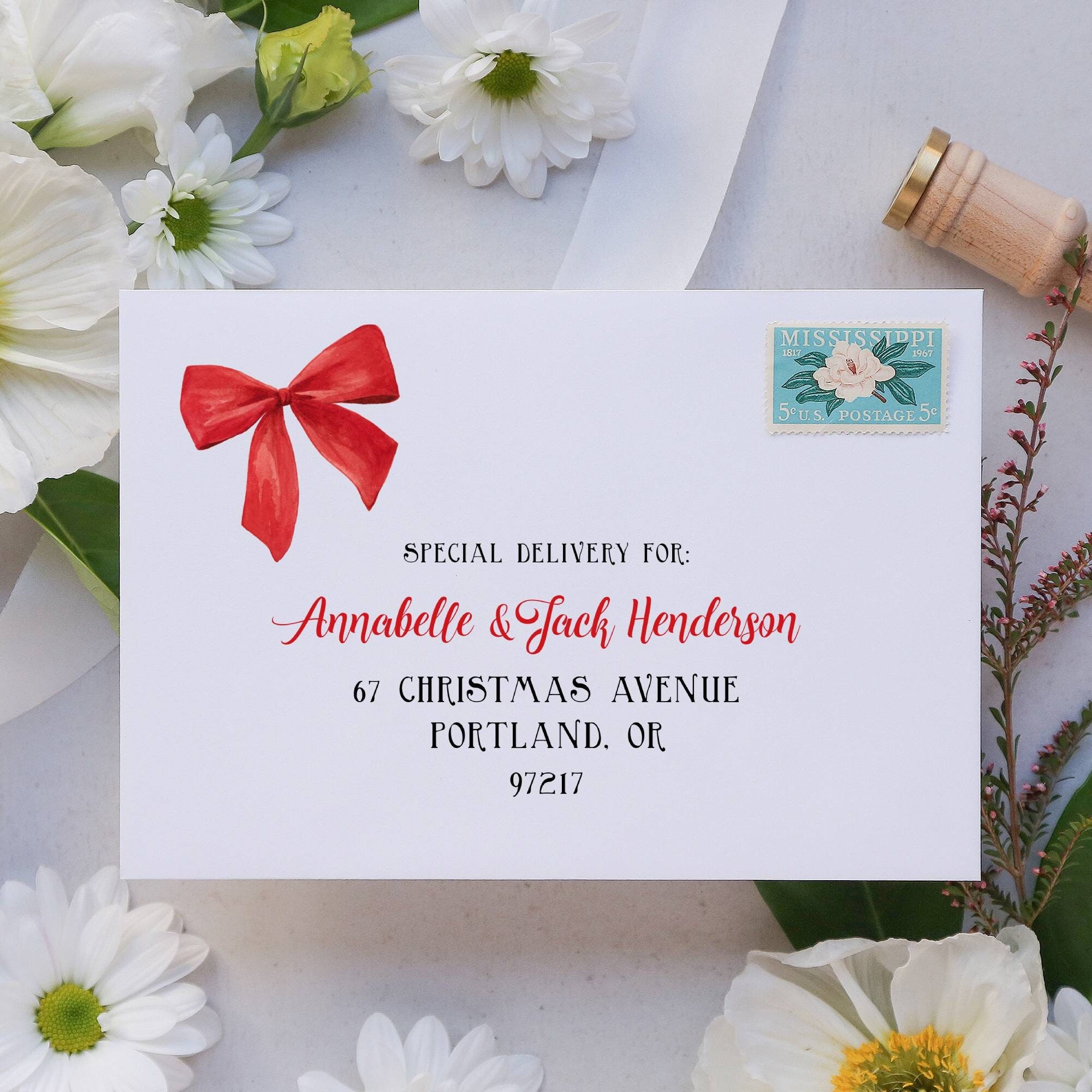Editable Christmas Envelope Template, Printable Holiday Envelope ...