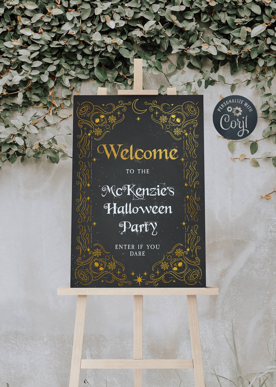 Halloween Party Welcome Sign Template, Printable Spooky Welcome Poster ...