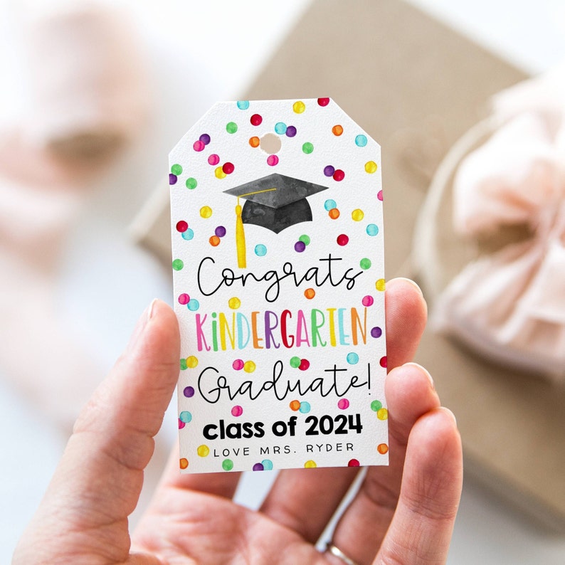 Kindergarten Graduation Gift Tag Template, Printable Congratulations ...
