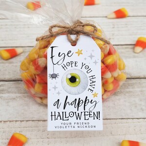 Eyeball Halloween Gift Tag Template, Printable Eye Hope You Have A ...