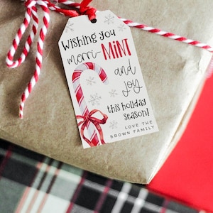 Christmas Mint Gift Tag Template, Printable Wishing You Merry-mint ...