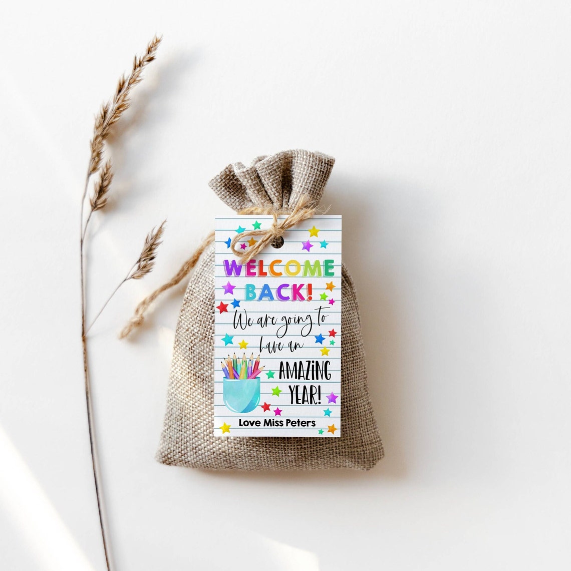 Editable Welcome Back to School Tag Template Printable First - Etsy
