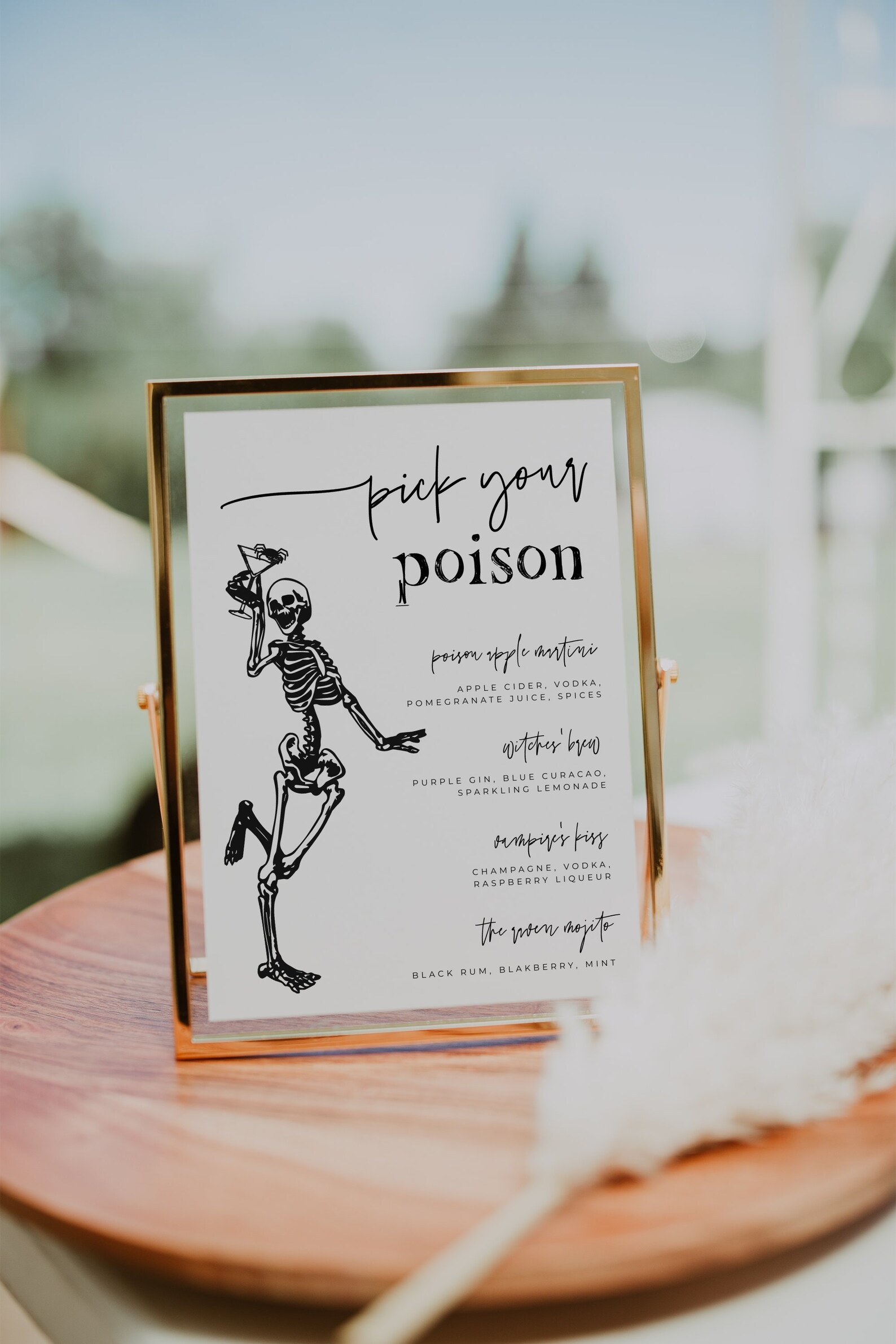 Halloween Pick Your Poison Bar Menu Template Printable Drinks - Etsy