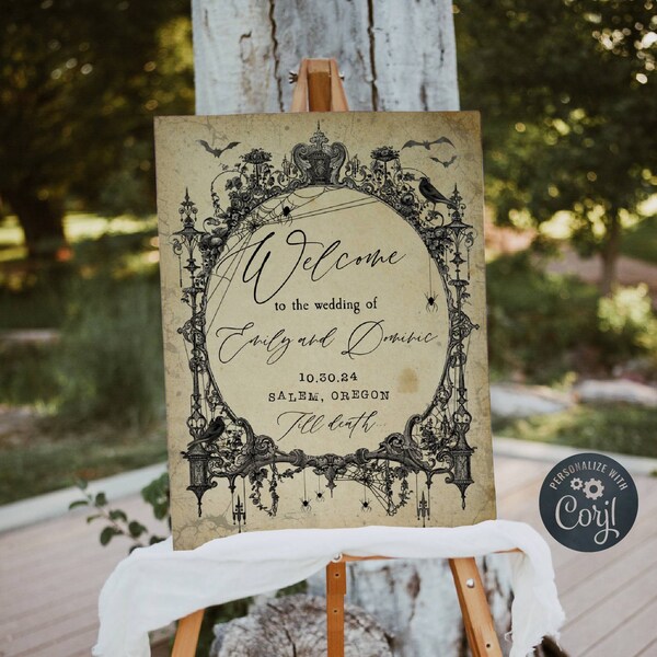 Gothic Wedding Signs - Etsy