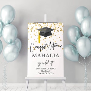 Graduation Welcome Sign Template, Printable Congratulations Graduate ...