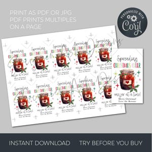 Christmas Jam Gift Tag Template, Printable Spreading Christmas Cheer ...