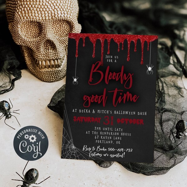 Vampire Invitation Template - Etsy