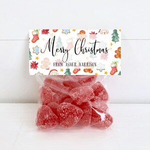 Merry Christmas Bag Topper Template, Printable Cute Holiday Gingerbread ...