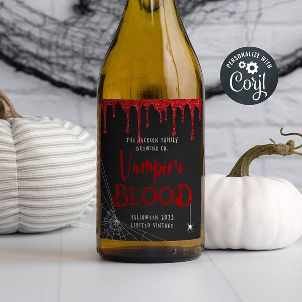 Vampire Blood Bottle Label - Etsy