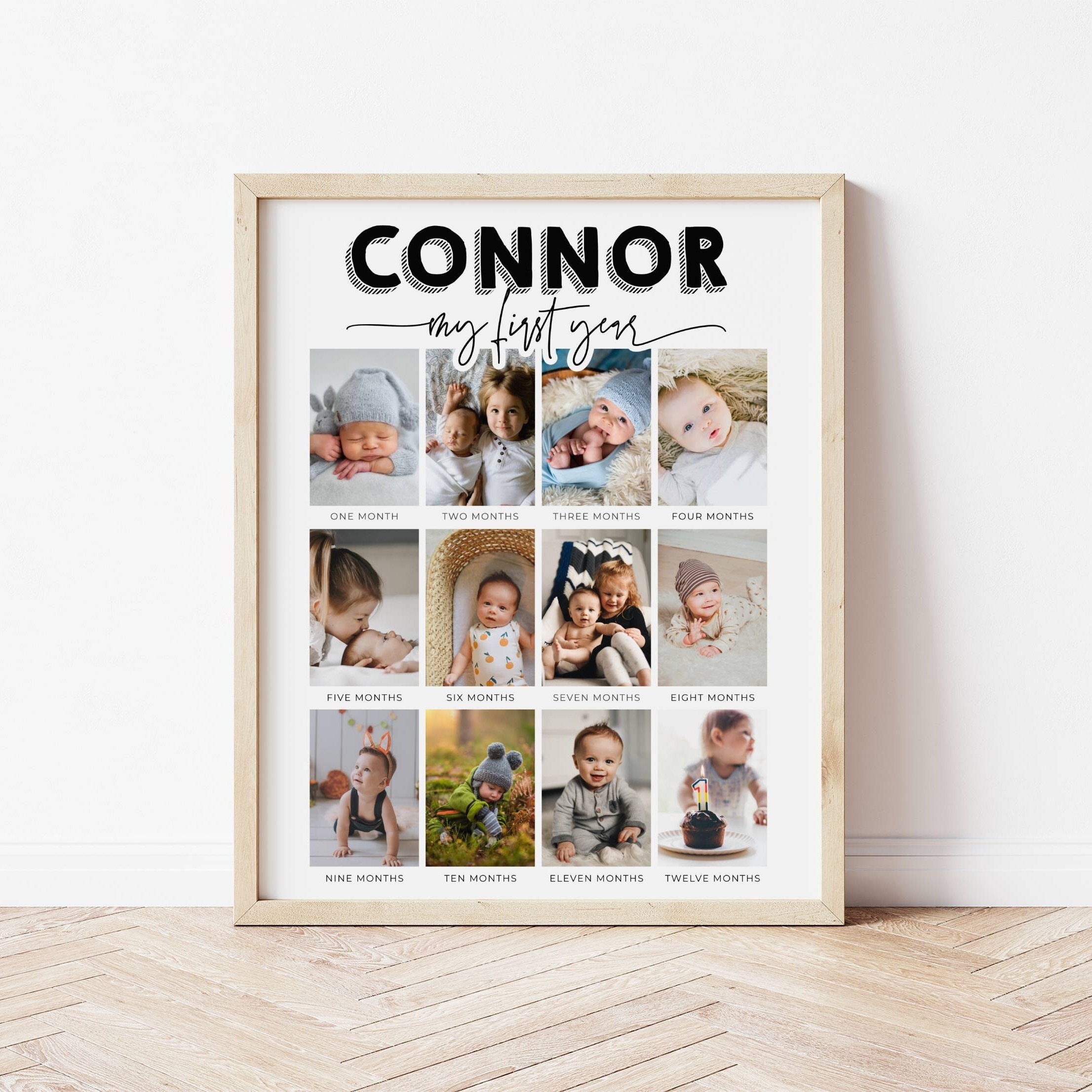 Printable Bold My First Year Poster Template Modern 1st - Etsy Australia