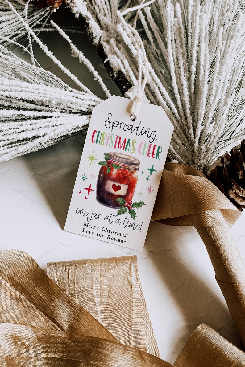 Christmas Jam Gift Tag Template, Printable Spreading Christmas Cheer ...