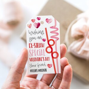Ex-straw Special Valentine's Day Gift Tag Template, Printable Crazy ...