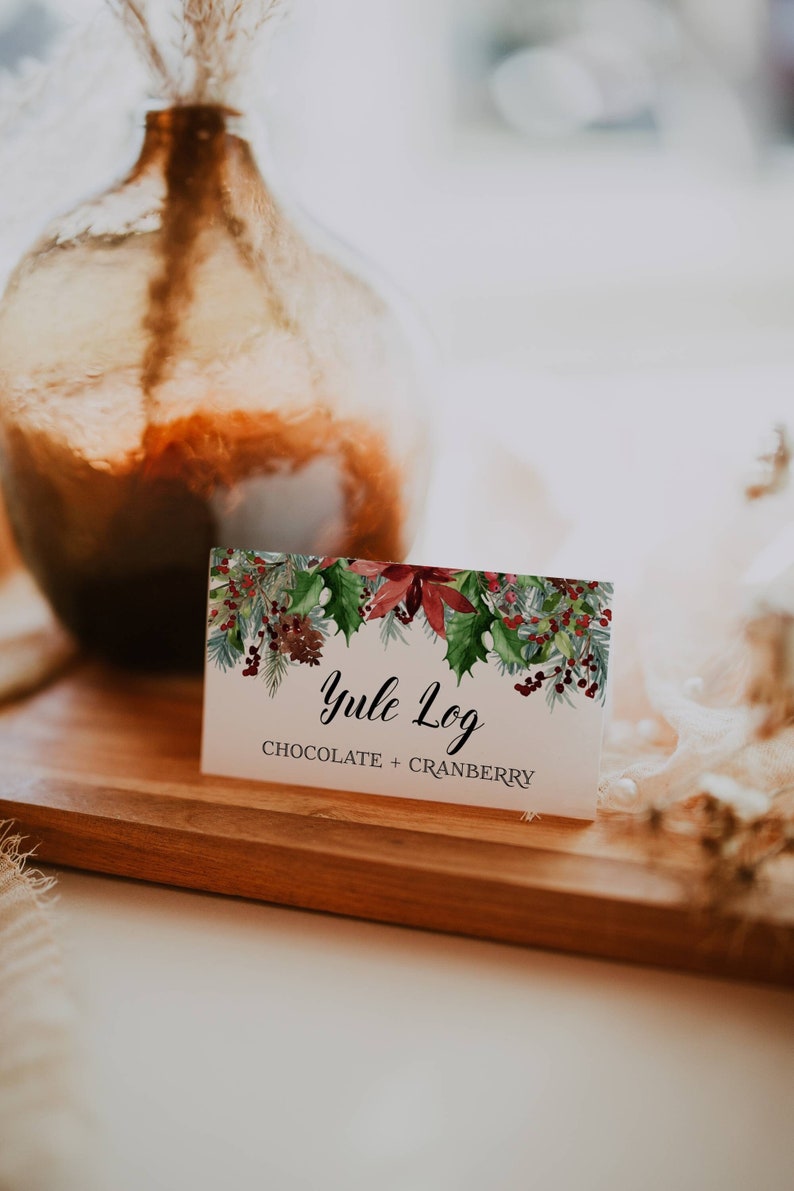Editable Christmas Buffet Label Template Printable Holiday - Etsy
