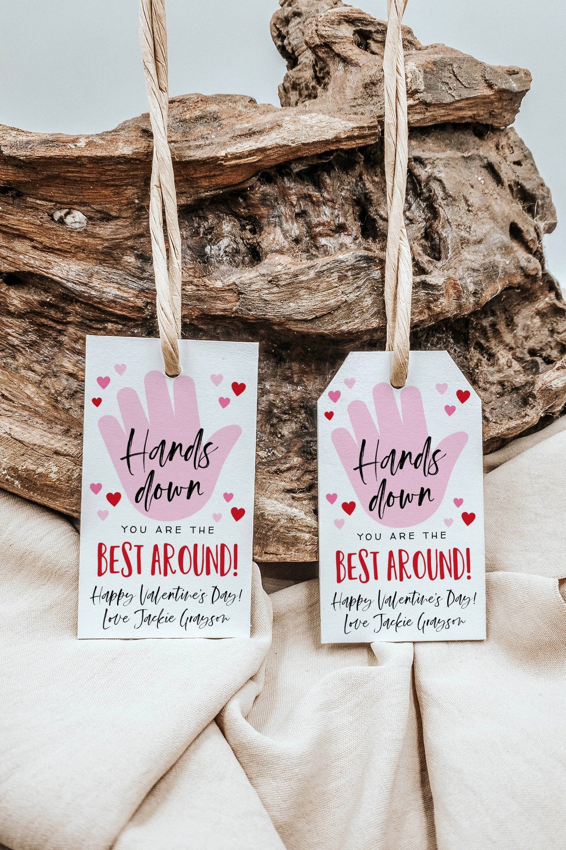 Hands Down You Are the Best Valentine's Day Gift Tag Template ...