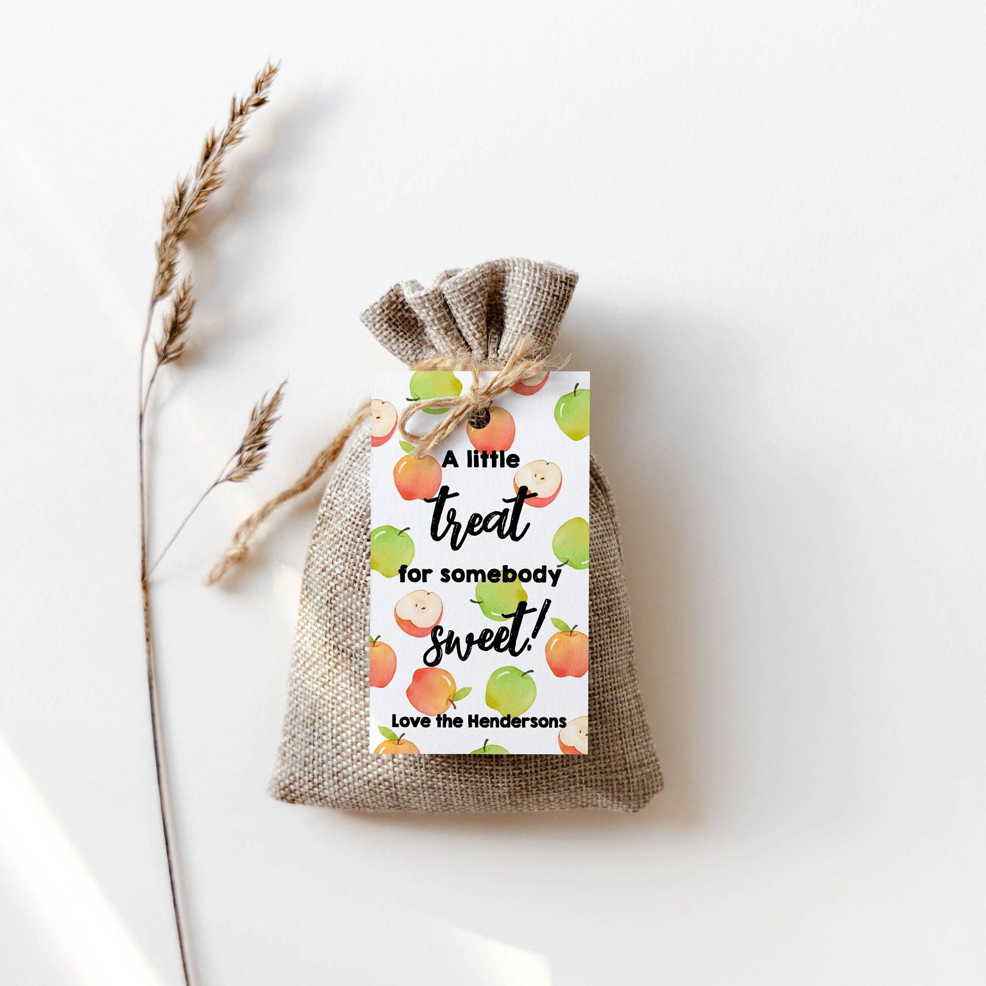 Apple Gift Tag Template Printable Apples Favor Tag Editable - Etsy UK