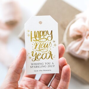 Happy New Year Gift Tag Template, Printable New Year's Eve Party Favor ...