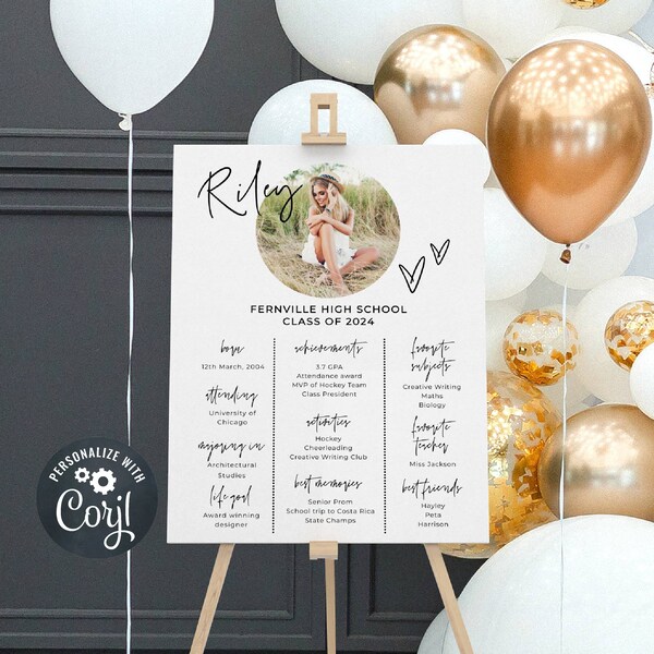 Milestone Poster Template - Etsy