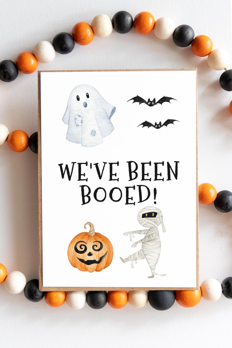 Editable Halloween You've Been Booed Sign Template - Etsy