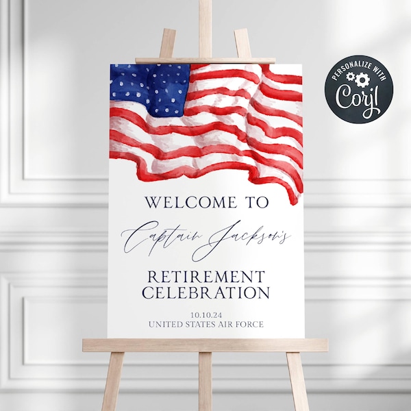 Military Retirement Sign - Etsy