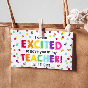 Back to School Teacher Gift Tag Template, Printable First Day of School ...