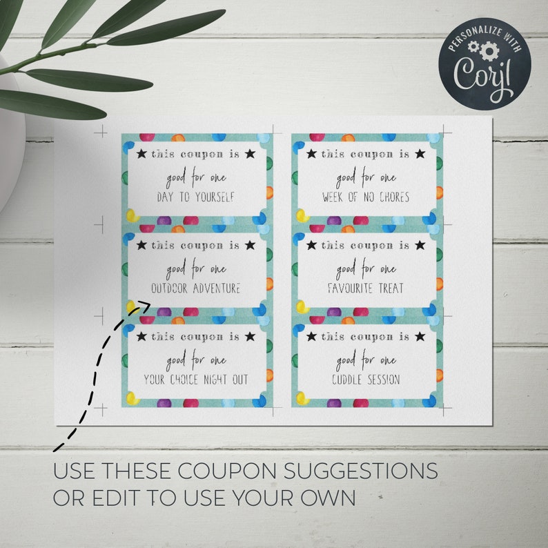 Printable Birthday Coupon Template, Editable Coupon Book, Happy ...
