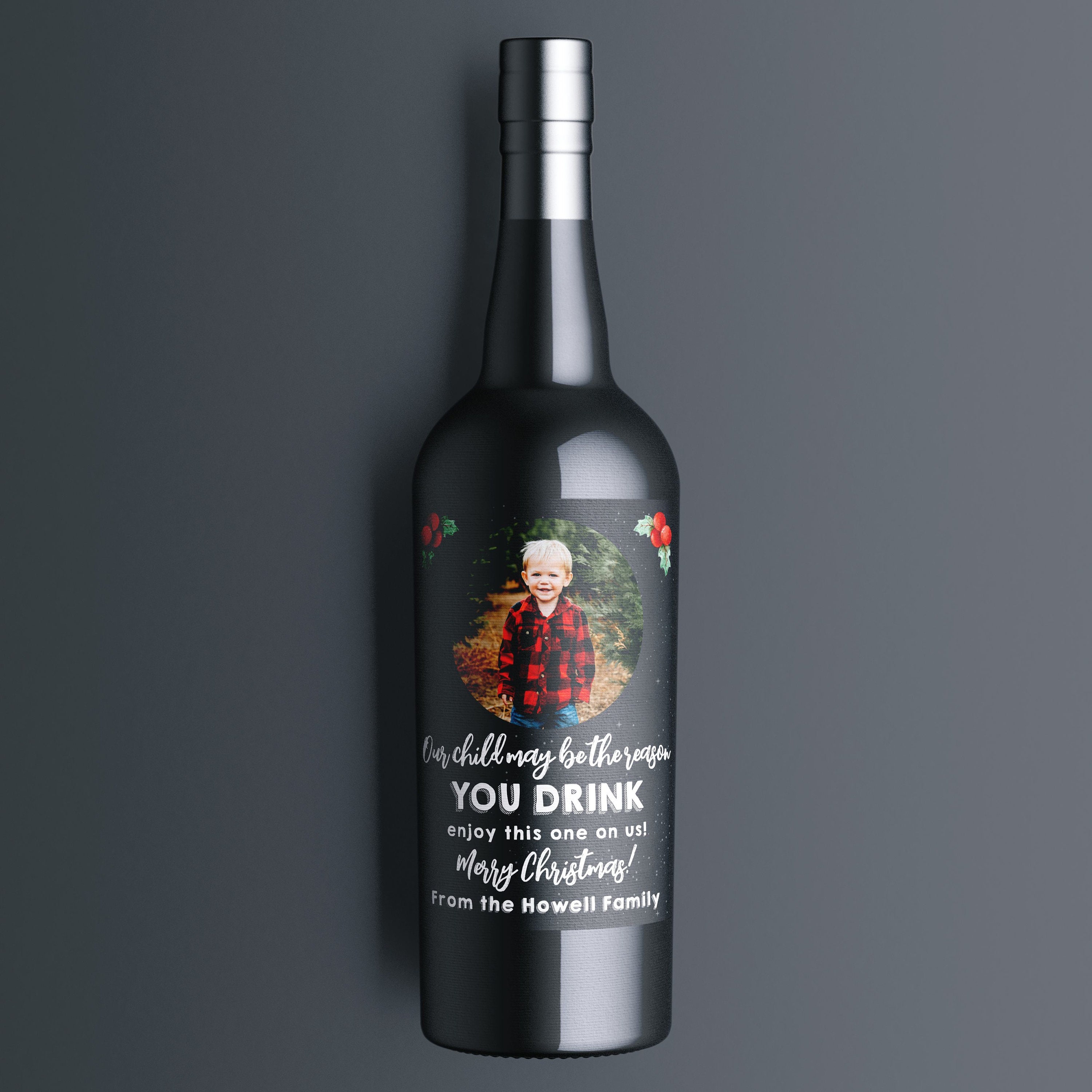 Editable Christmas Gift for Teacher Printable Wine Bottle - Etsy