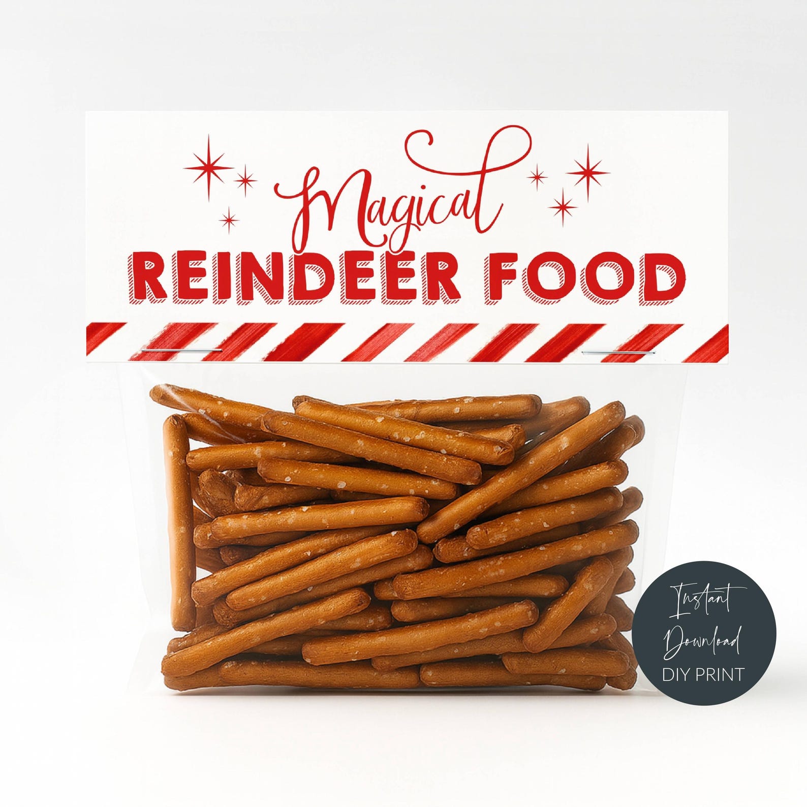 Printable Magical Reindeer Food Treat Bag Toppers, Christmas Eve ...