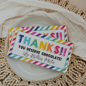 Teacher Appreciation Chocolate Bar Wrapper Template, Printable You ...