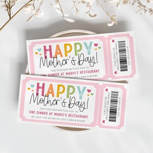 Editable Happy Mother's Day Gift Certificate Template, Printable ...