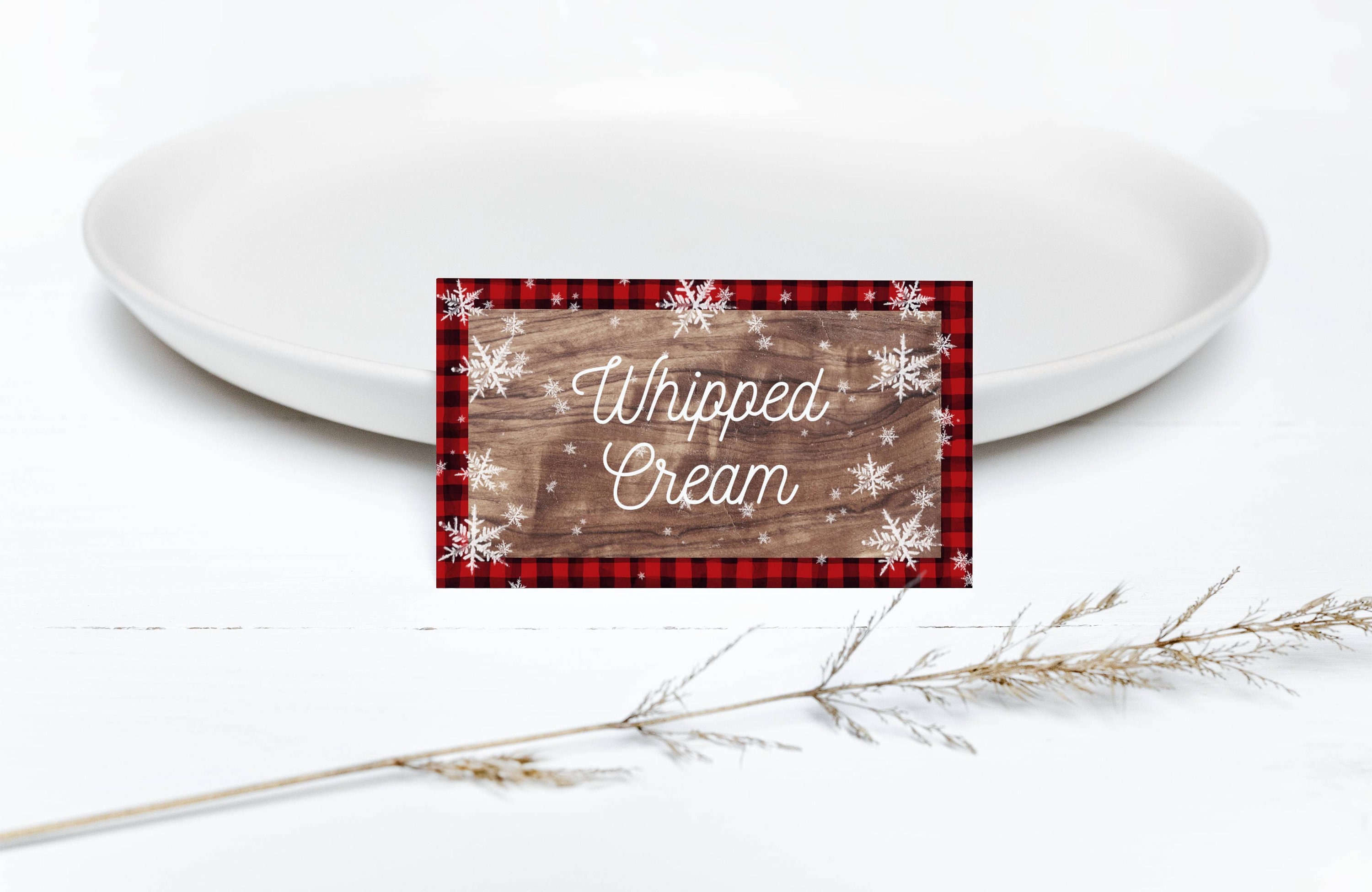 Editable Christmas Buffet Label Template Printable Hot | Etsy