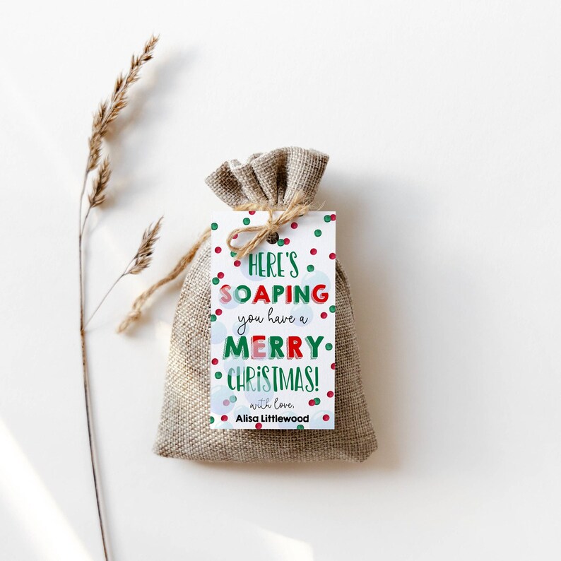 Soapin You Have A Merry Christmas Gift Tag Template, Printable Holiday ...