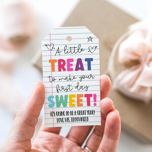 Back to School Gift Tag Template, Printable Class Favors, Editable A ...