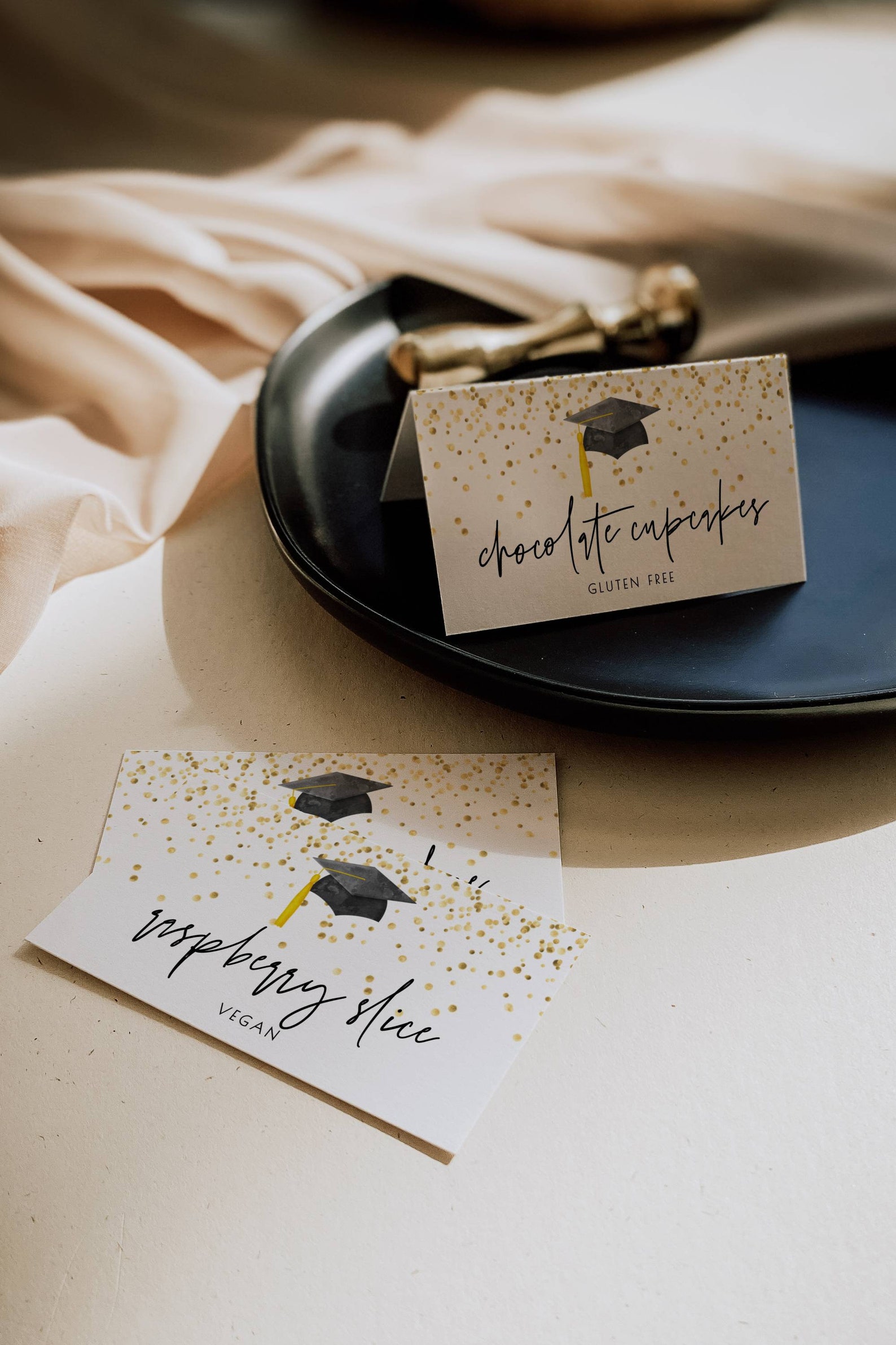 Graduation Party Food Label Template Printable Buffet Tent - Etsy